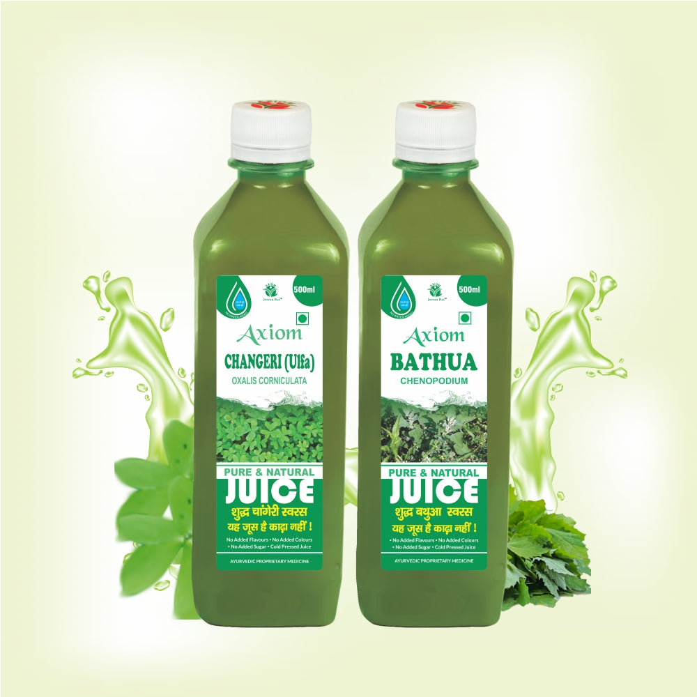 Axiom Haemoglobin Combo of Changeri Juice 500ml+Bathua Juice 500ml ...